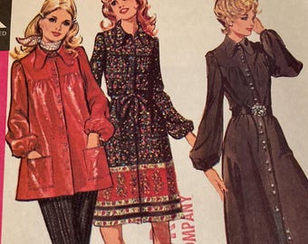 Vintage 1970's Simplicity 9644 Sewing Pattern Size 12 Bust 34 - Etsy