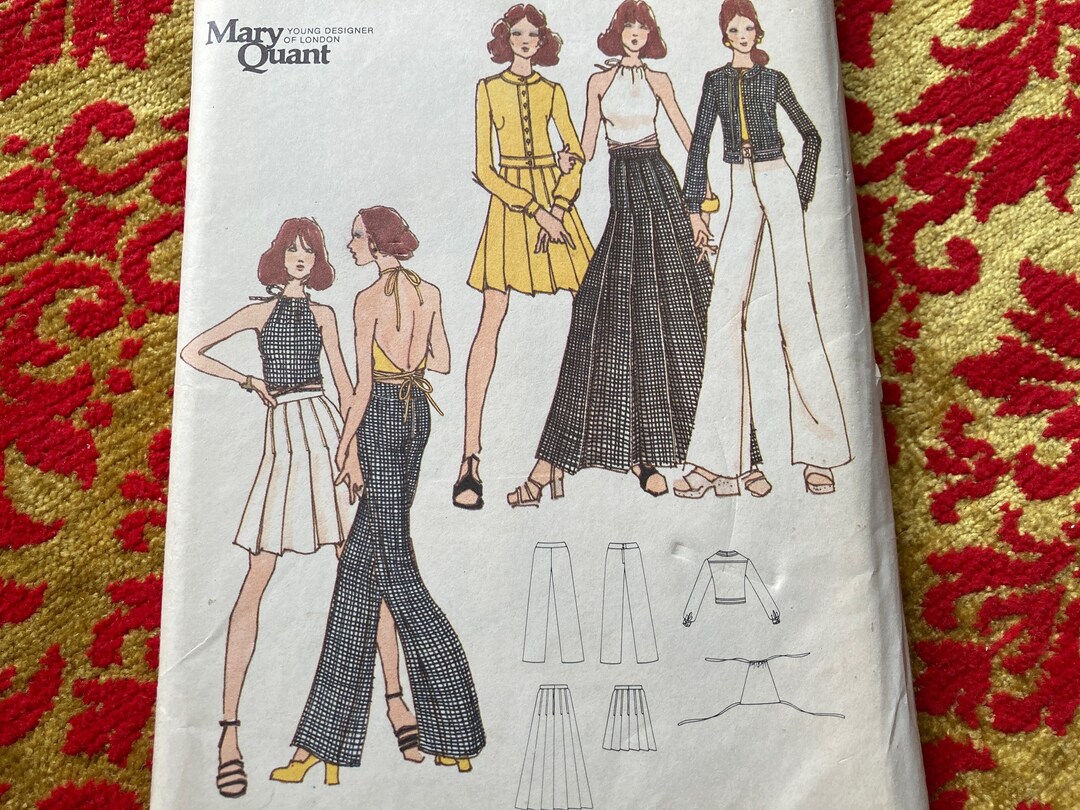 Vintage 1970s Butterick 6649 Mary Quant, Sewing Pattern Size 8 Bust 31. ...