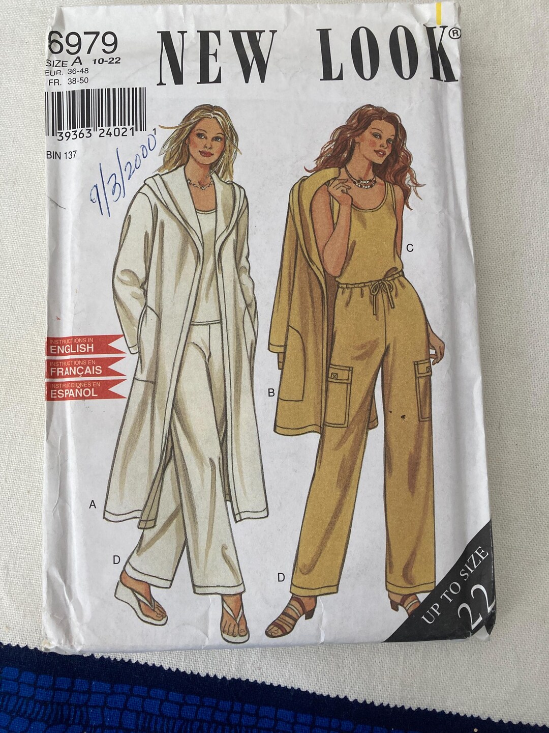 Vintage 1990s NEW LOOK 6979 Sewing Pattern Size 10-22 FF - Etsy