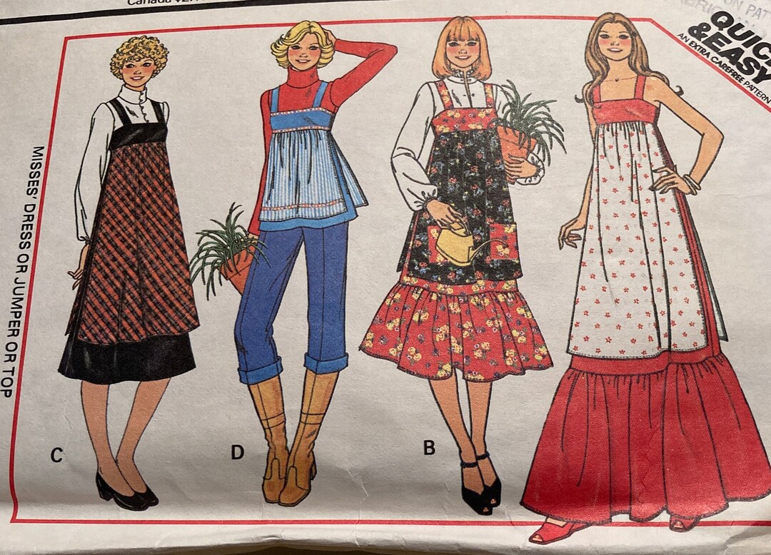 Vintage 1970's Mccall's 5878 Sewing Pattern Size 10 Bust 32.5 FF - Etsy