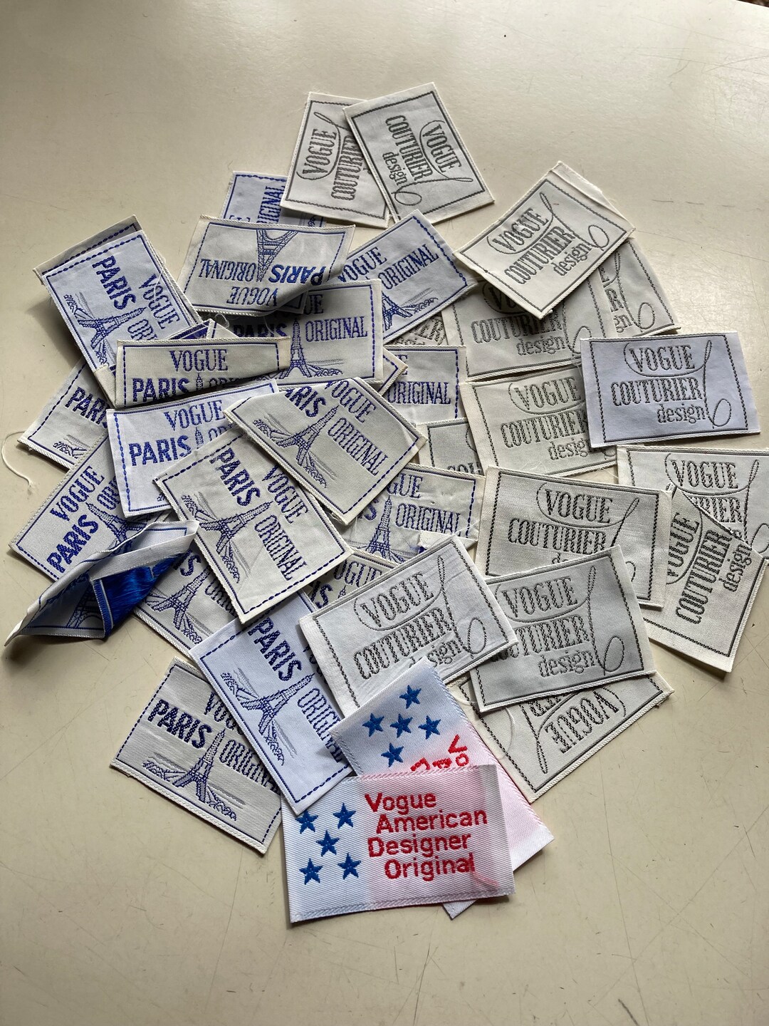 Vintage 50s+ Fabric Sew in Labels Vogue Paris Original Vogue Couturier ...