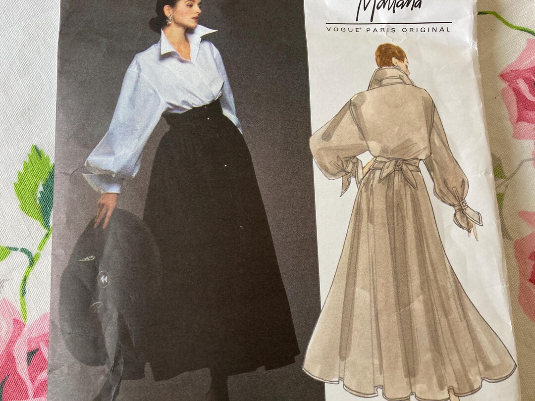 Vintage 1990's Vogue 1299 Paris Original MONTANA Sewing Pattern Size 8 ...