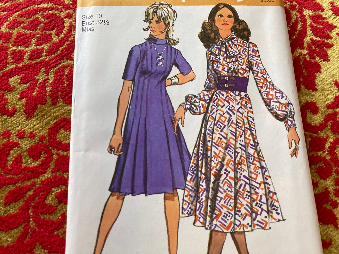 Vintage 1970s Simplicity 9303 Sewing Pattern Size 10 Bust 32.5 - Etsy