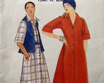 Vintage 1970s Vogue 8246, Sewing Pattern Size 10 Bust 32.5 - Etsy
