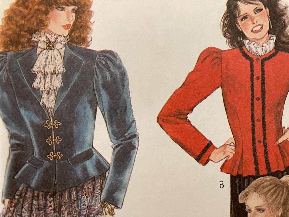 Vintage 1980s Mccall's 7828 Sewing Pattern Size 10 Bust 32.5 or Size 14 ...