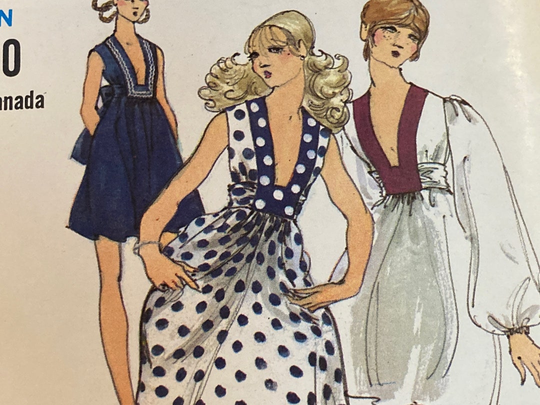 Vintage 1970s MISS VOGUE 7828, Sewing Pattern Size 8 Bust 31.5 FF - Etsy