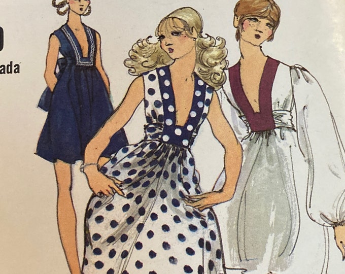 Vintage 1970s MISS VOGUE 7828, Sewing Pattern Size 10 Bust 32.5 FF - Etsy