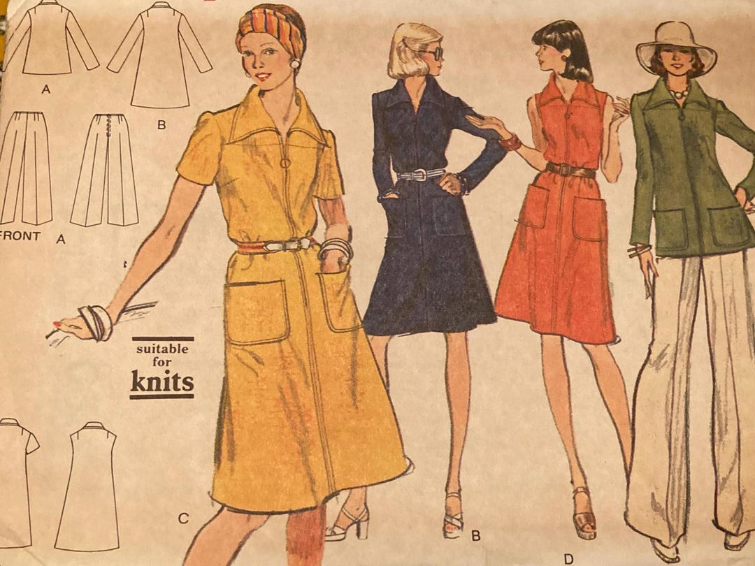 Vintage 1970's Vogue 8790 Sewing Pattern Size 14 Bust 36 FF - Etsy