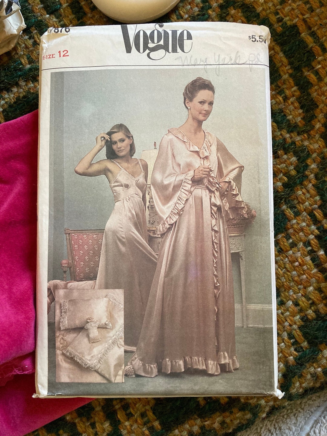 Vintage 1970's Vogue 7876 Sewing Pattern Size 12 Bust 34 FF - Etsy