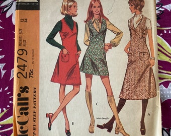 RARE Vintage 1970's Vogue 8636 Sewing Pattern Size 12 Bust 34 FF - Etsy