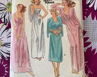 Vintage 1970's Butterick 4509 John Kloss Gown Sewing Pattern Size 10 ...