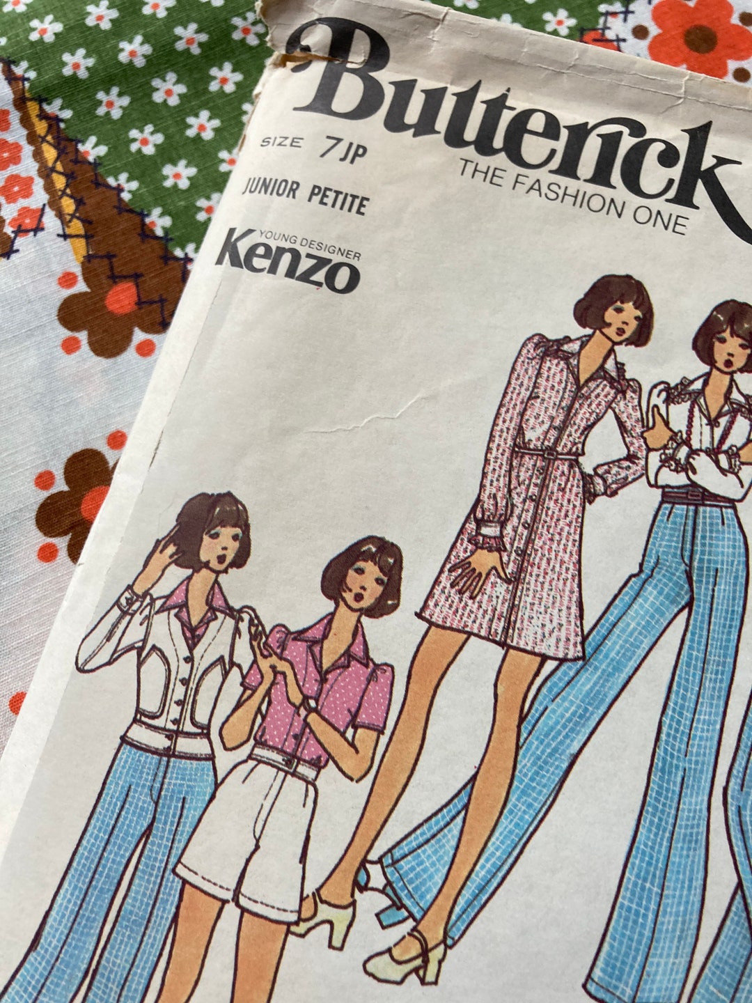 Vintage 1970s Butterick 3029 Kenzo Sewing Pattern Size 11JP Bust 34 FF ...