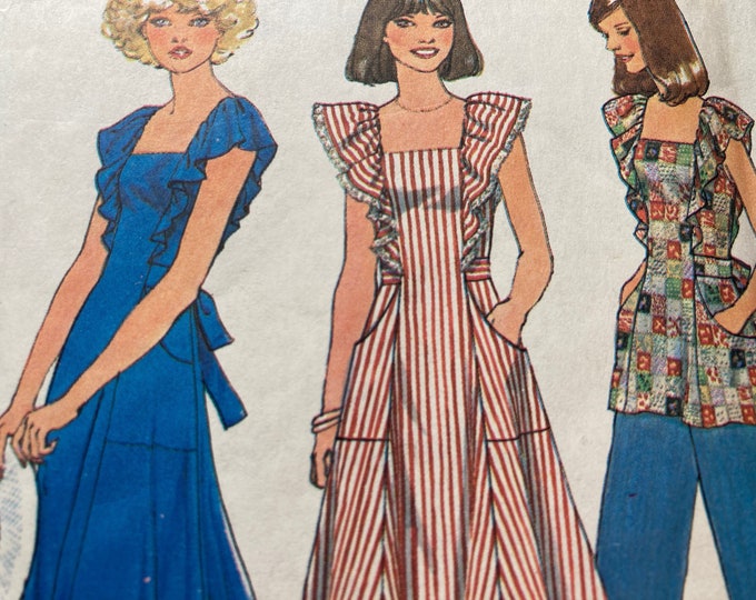 Vintage 1970s Simplicity 7438 Sewing Pattern Size Small 8-10 Bust 31.5 ...