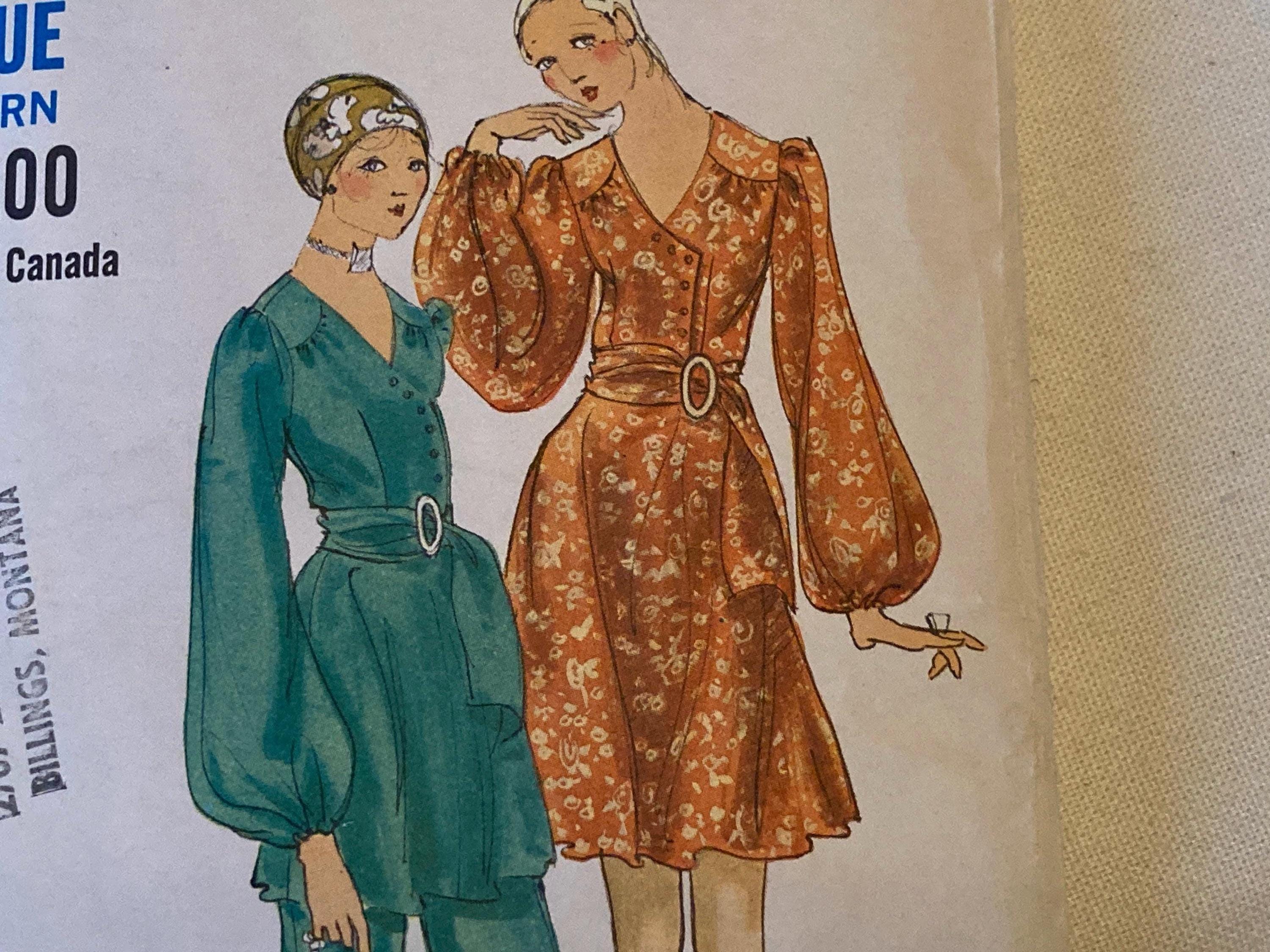 Vintage 1970s MISS VOGUE 7869 Sewing Pattern Size 12 Bust 34 - Etsy