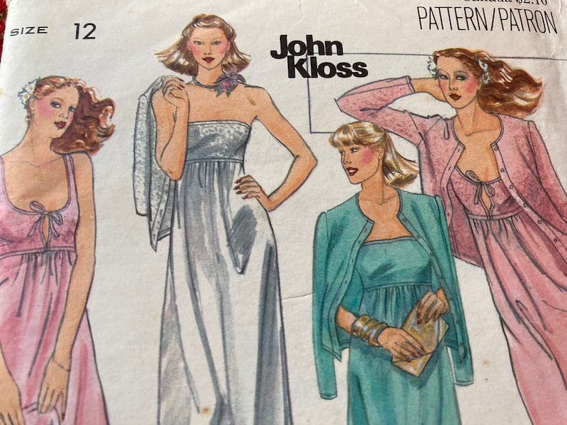 Vintage 1970s Butterick 5703 John Kloss Sewing Pattern Size 12 - Etsy