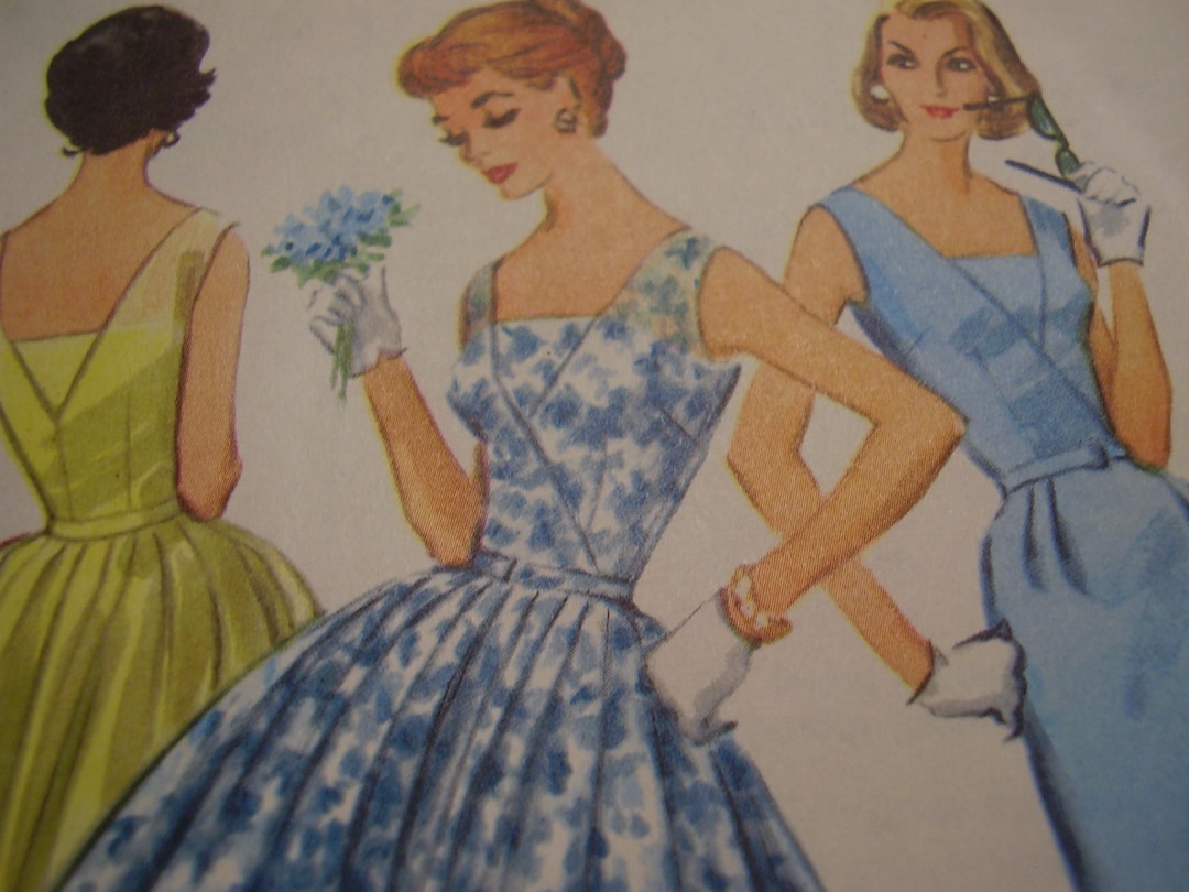 Vintage 1950's Mccall's 4116 Dress Sewing Pattern Size 12, Bust 32 - Etsy