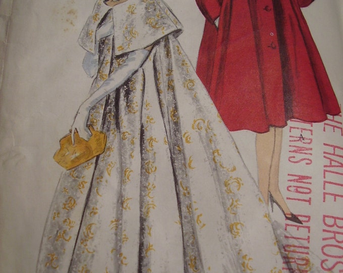 Vintage 1950's, 60's Vogue 9823 Coat Sewing Pattern, Size 14, Bust 34 ...