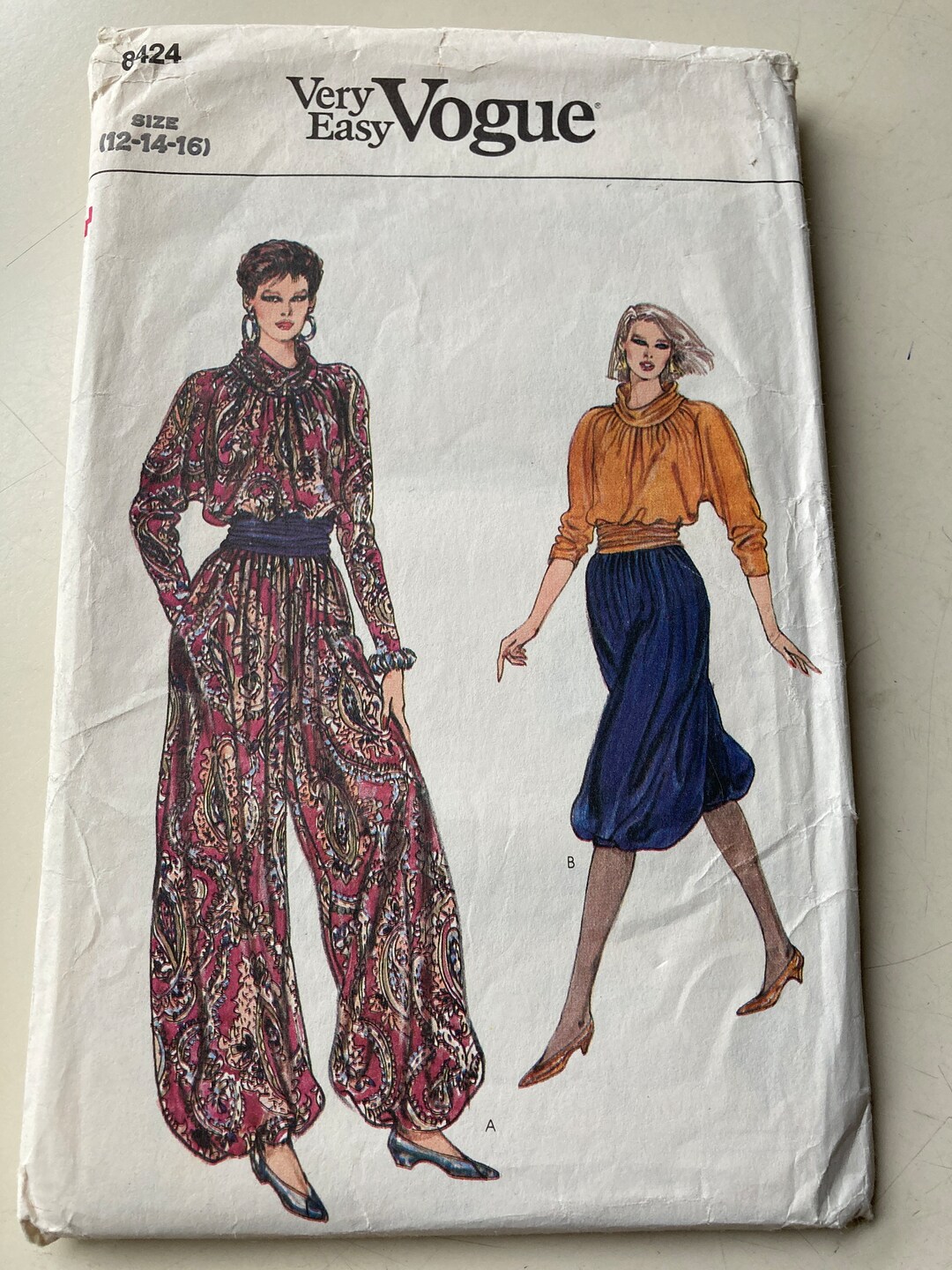 RARE Vintage 1970's Vogue 6424 Sewing Pattern Size 12-14-16 Bust 34-36 ...