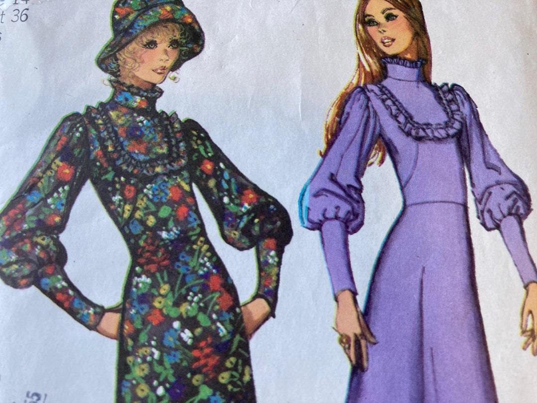 RARE Vintage 1970 Simplicity 9454, Sewing Pattern Size 14 Bust 36 - Etsy