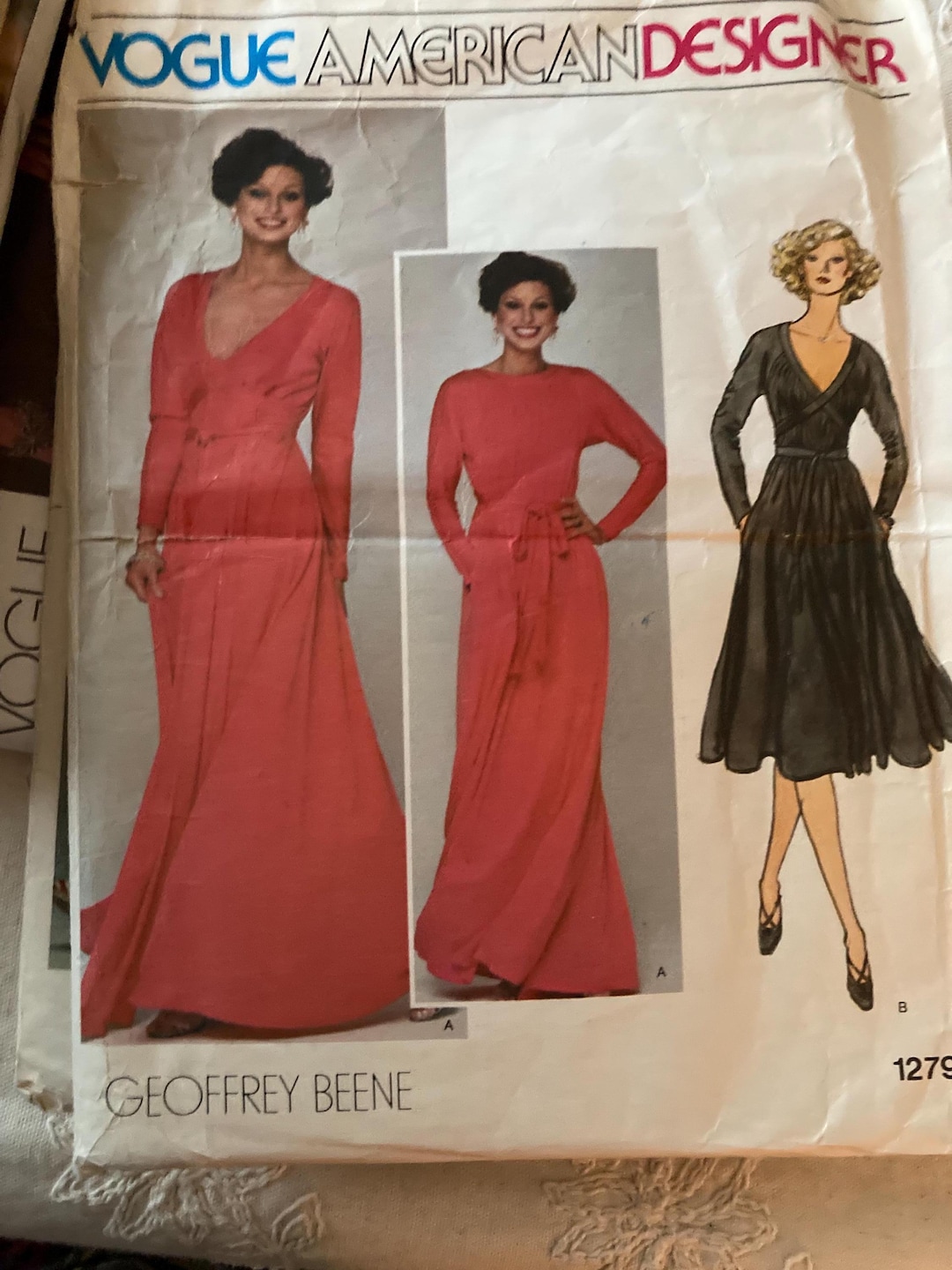 RARE Vintage 1970s Vogue 1279 Geoffrey Beene Sewing Pattern Size 12 ...