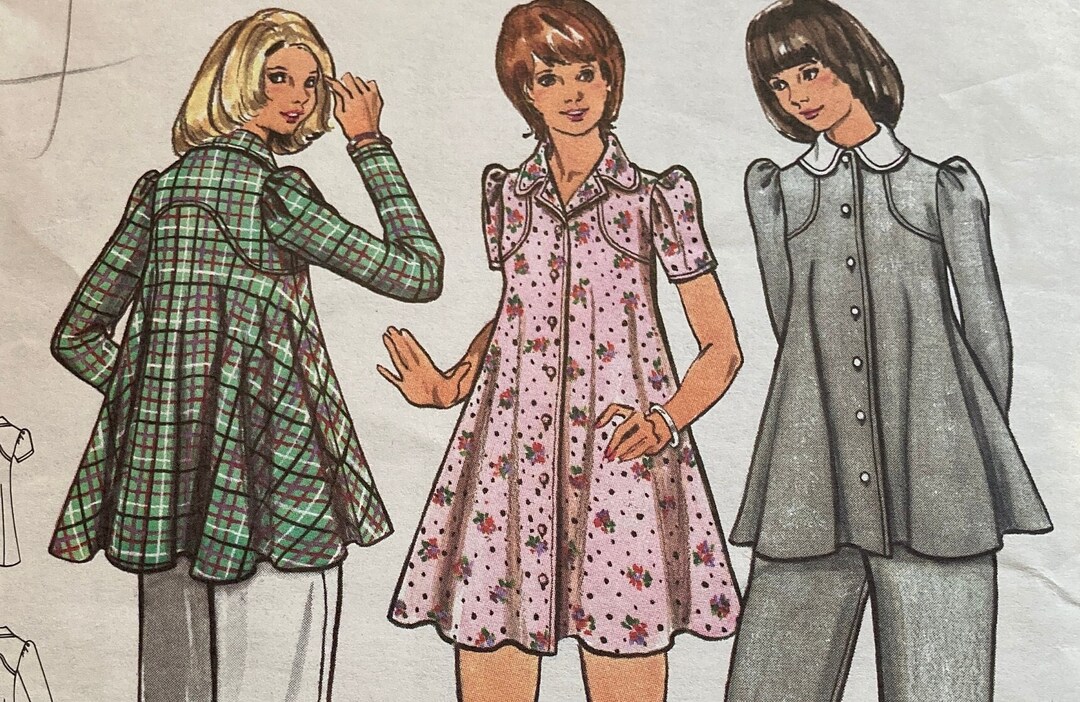 RARE Vintage 1970's Butterick 3078 Sewing Pattern Size 9JP Bust 33 FF ...