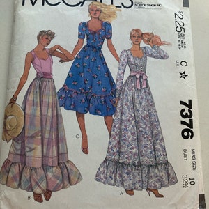 Vintage 1980s Mccalls 7376 Sewing Pattern Size 10 Bust 32.5 - Etsy