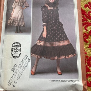 Vintage 1970s Simplicity 8728 GUNNE SAX Sewing Pattern Size 12 Bust 34 ...