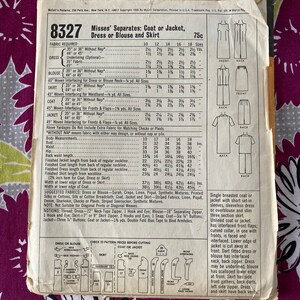 Vintage 1960's Mccall's 8327 Sewing Pattern Size 10 Bust 31 FF - Etsy