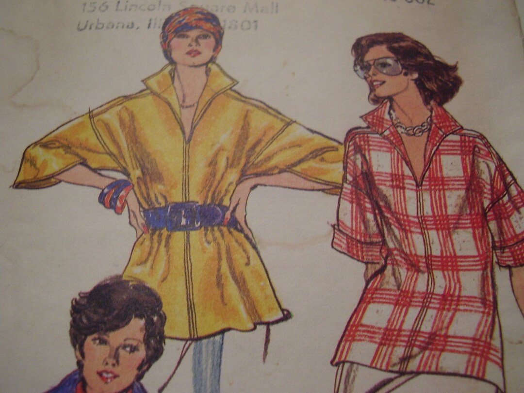 Vintage 1970's Vogue 8813 Shirt Sewing Pattern, Size 10 Bust 32.5 or ...
