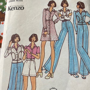 Vintage 1970s Butterick 3029 Kenzo Sewing Pattern Size 11JP Bust 34 FF ...