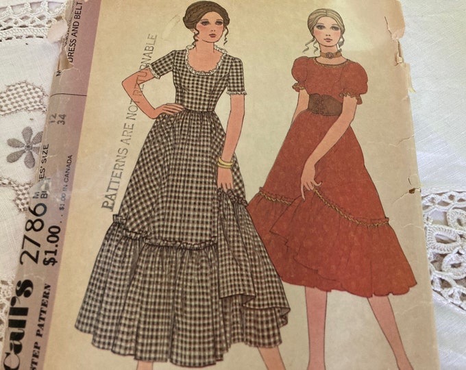 Vintage 1970s Vogue 8587 Sewing Pattern Size 10 Bust 32.5 FF - Etsy