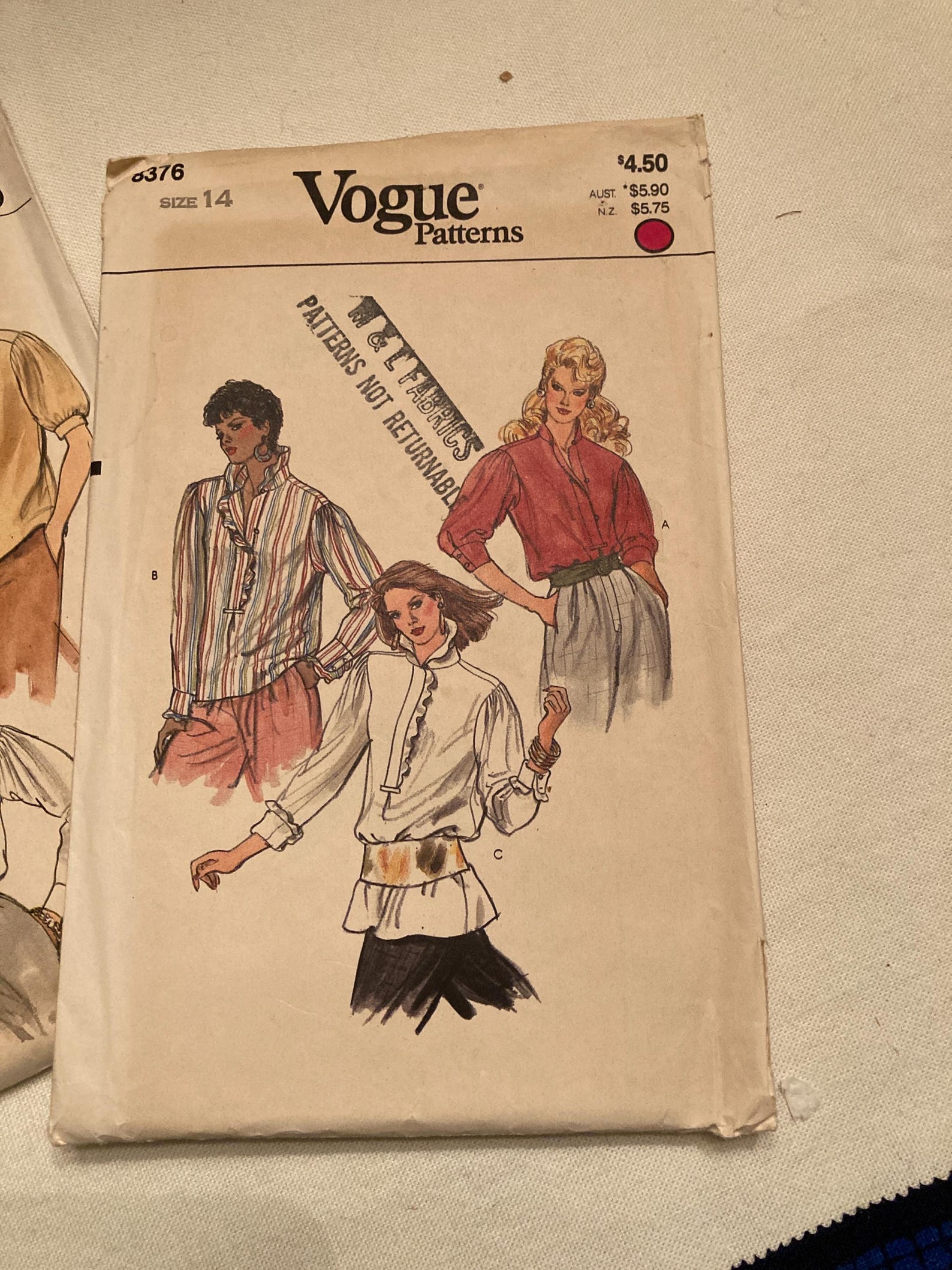 Vintage 1980s Vogue 8115 Sewing Pattern Size 14 Bust 36 - Etsy