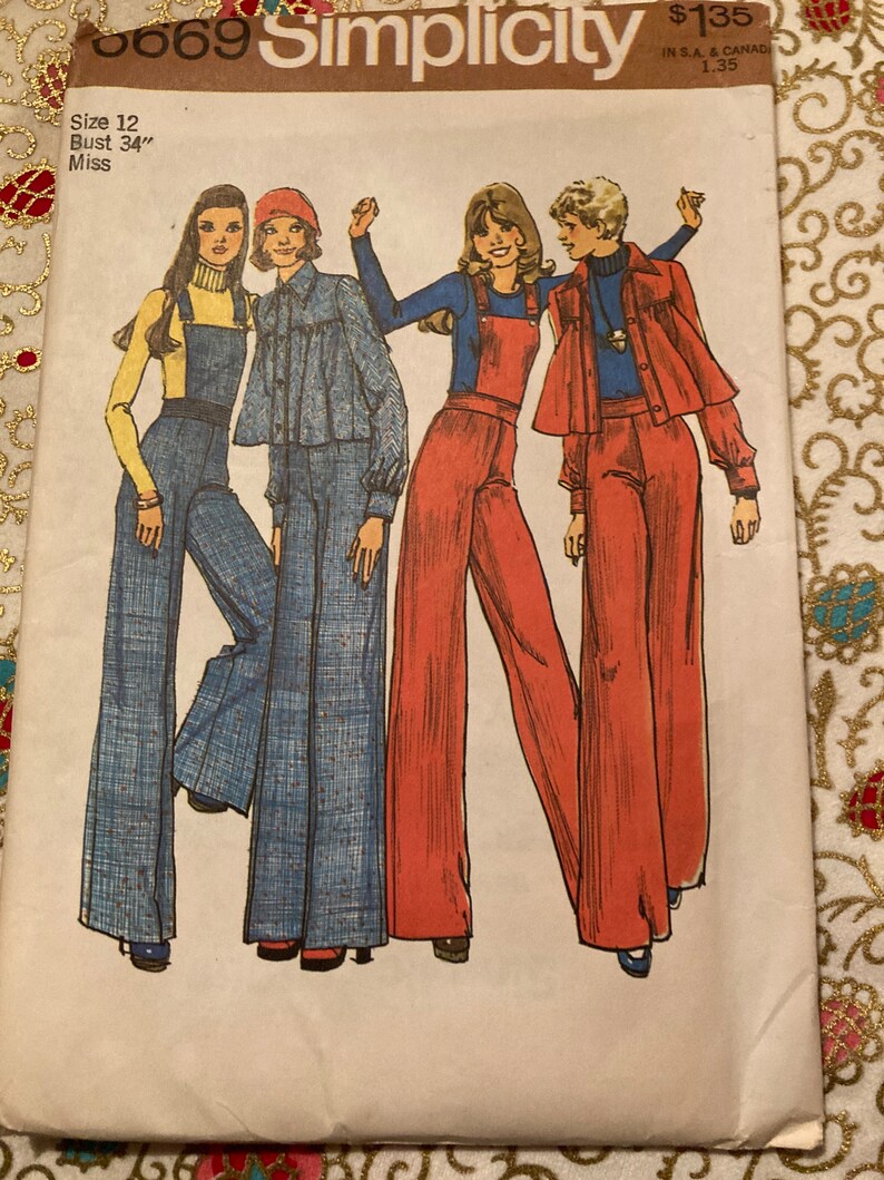 Vintage 1970s Simplicity 6669 Sewing Pattern Size 10 Bust 32.5 - Etsy