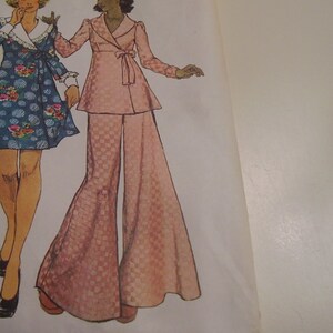 Vintage 1970's Simplicity 5959 Wrap-dress and Pants Sewing Pattern Size ...