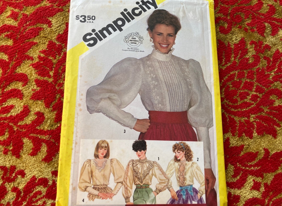 Vintage 1980 Simplicity 6033 Sewing Pattern Size 12 Bust 34 - Etsy
