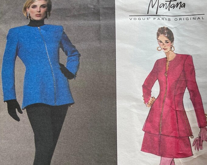 Vintage 1990's Vogue 2954 Paris Original MONTANA Sewing Pattern Size 6 ...