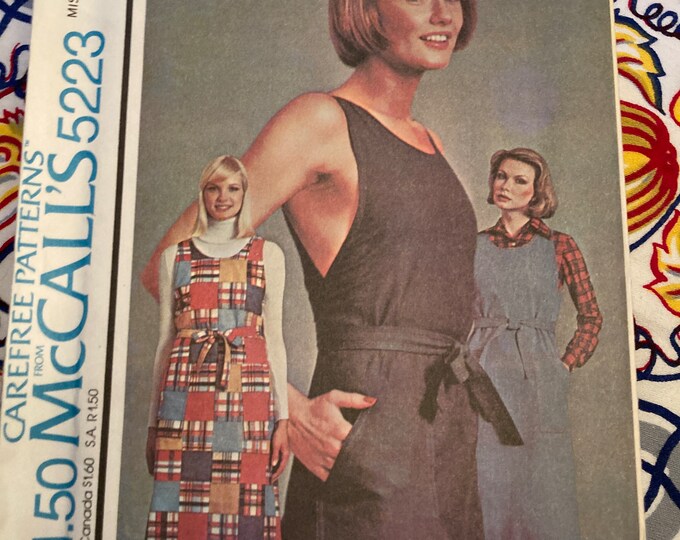 Vintage 1970's Mccall's 5223 Sewing Pattern Size Medium 14-16 Bust 36 ...