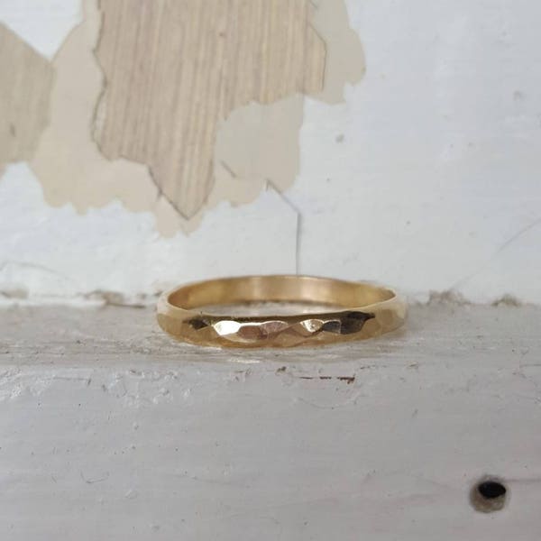 Hammered Gold Ring - Etsy