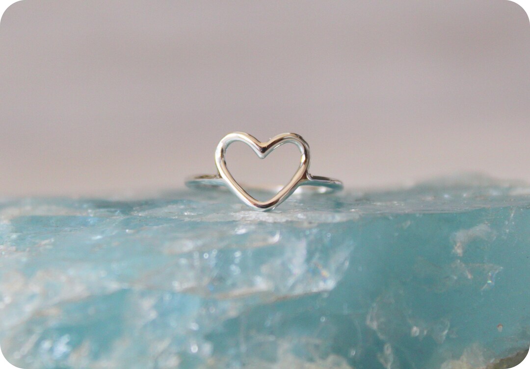 Open Heart Ring//sterling Silver//handmade//made to Order - Etsy