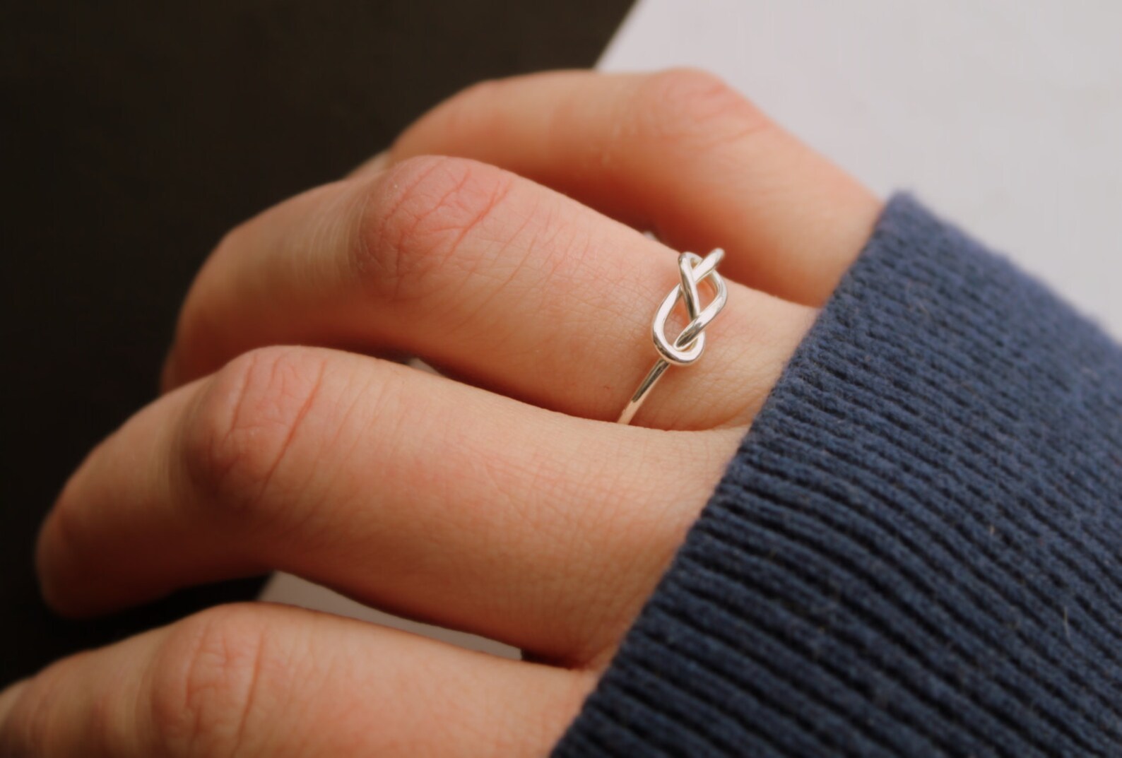 Figure 8 Knot Ring//sterling Silver//handcrafted Made to Order | Etsy