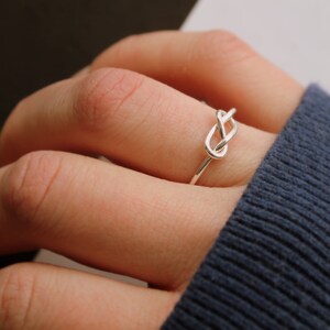 Figure 8 Knot Ring//sterling Silver//handcrafted Made to Order - Etsy