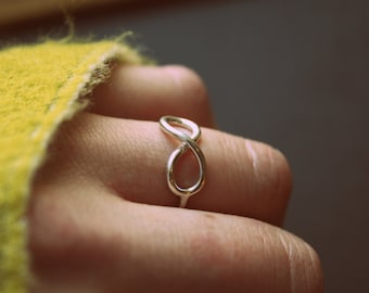 Silver Infinity Ring - Etsy
