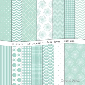 Cherries & Blue Digital Scrapbooking Paper Pack 14 printable | Etsy