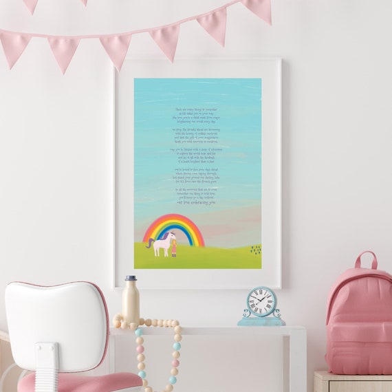 Poem to Daughter Print Godchild Gift With Option of | Etsy