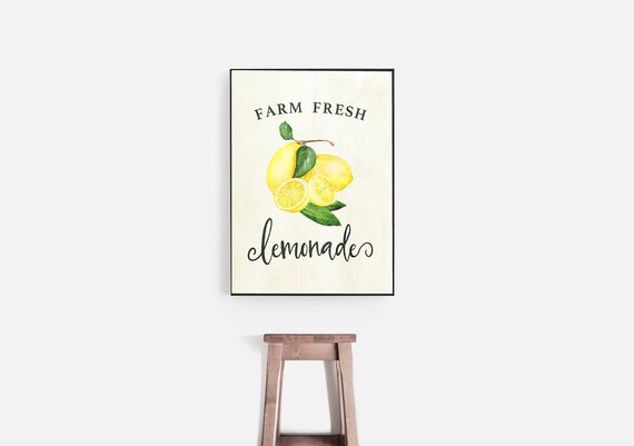 Farmhouse Home Decor and Print Grunge Wood Background Farm Fresh Lemons ...
