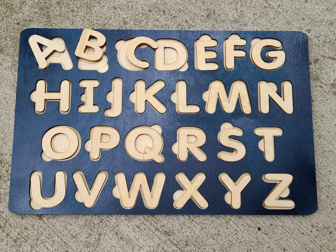 Abc Puzzle. Alphabet Puzzle. Laser Cut Files. SVG, CDR Glowforge, Laser ...