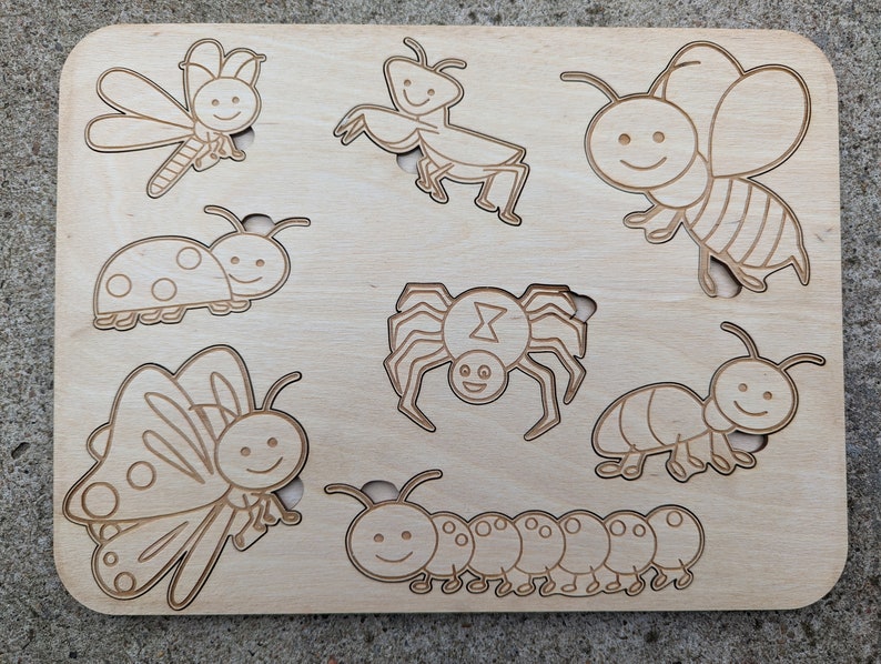 Puzzle Bug Insect. Laser Cut Files. SVG, CDR Glowforge, Laser Cut ...