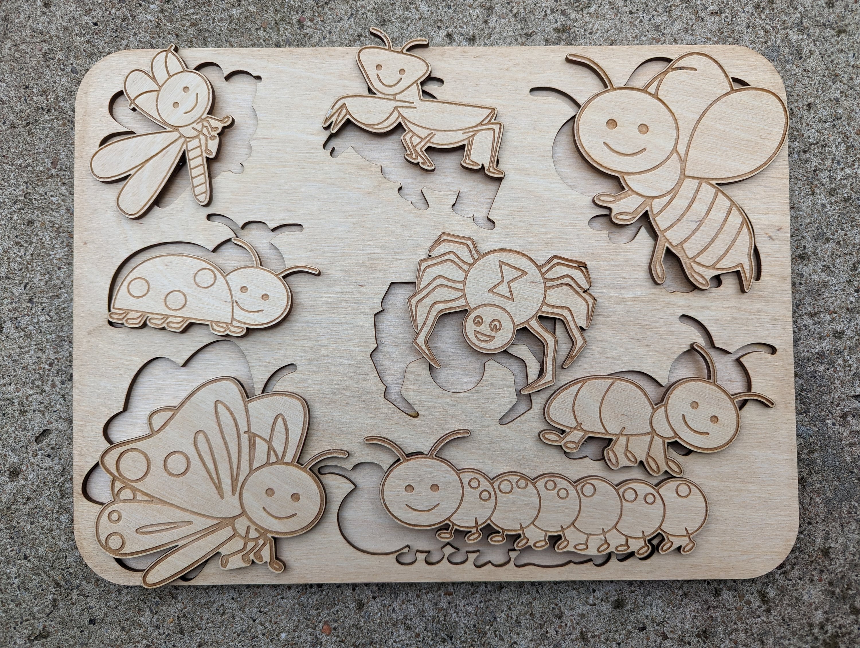 Puzzle Bug Insect. Laser Cut Files. SVG, CDR Glowforge, Laser Cut ...