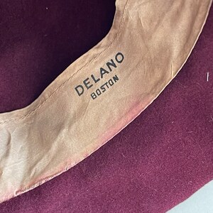 1940s Wool Felt Maroon Gadabout Bucket Hat/cloche-vintage Women’s Cap ...