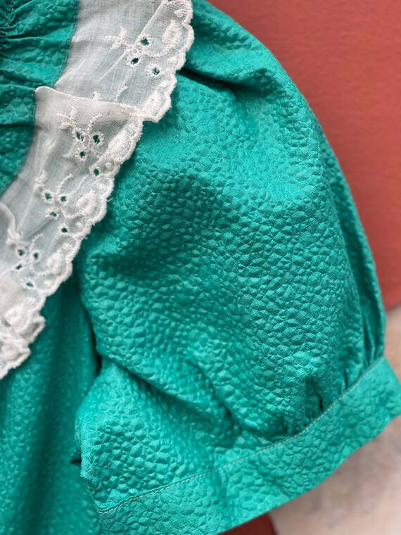 Darling Girls Vintage Green Cottage Core Dress-Ruffle… - Gem